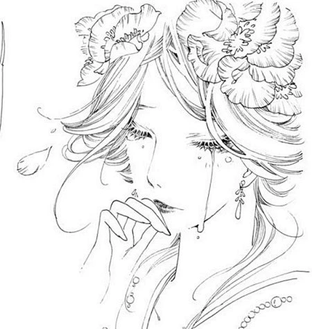 谁有动漫古装女子线稿.不要太难的我要拿来临摹用.-花瓣网