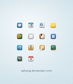 small ios style icons by Ashung on deviantART-花瓣网