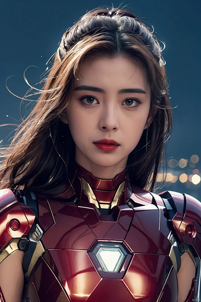 Iron man woman, masterpiece, beautiful and detailed (illustration ...