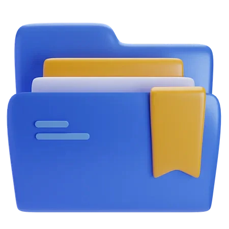 Bookmark folder 3D Icon-花瓣网