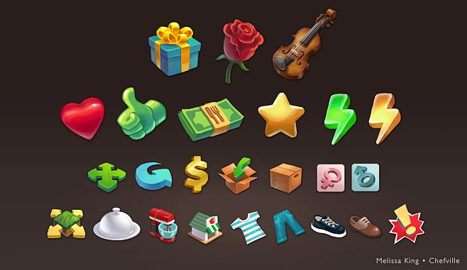 Chefville - Social Game : A cooking game made by Zynga. I designed dish ...