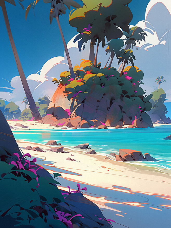 chen-zi-you-xujimo-a-vibrant-and-vibrant-tropical-islandsummerhigh ...