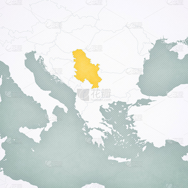 巴尔干半岛-塞尔维亚地图