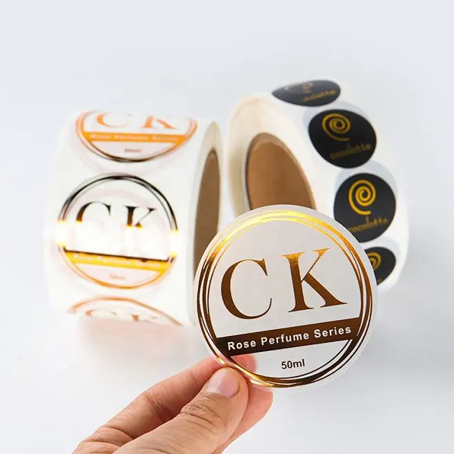 定制印刷防水不干胶标签贴纸烫印透明金箔贴纸透明logo贴纸 - Buy Customized Printing Waterproof Self ...