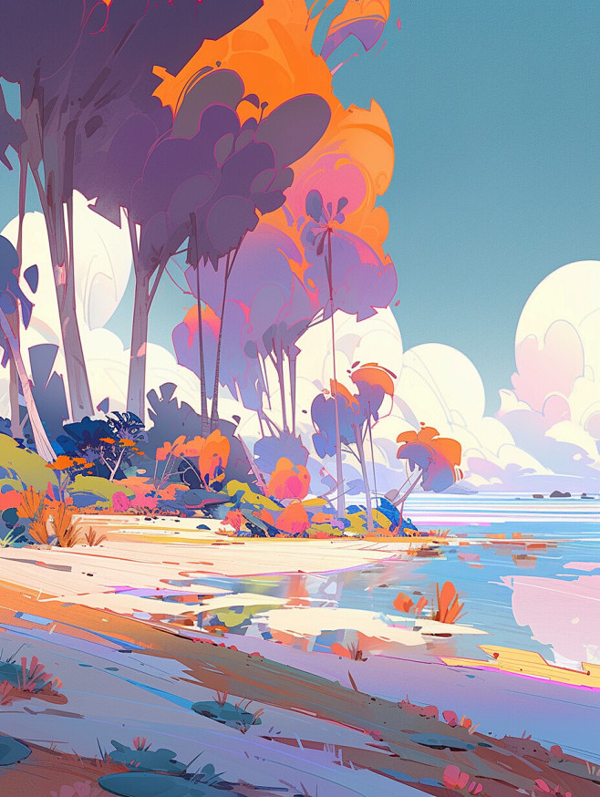 chen-zi-you-xujimo-a-vibrant-and-vibrant-tropical-islandsummerhigh ...