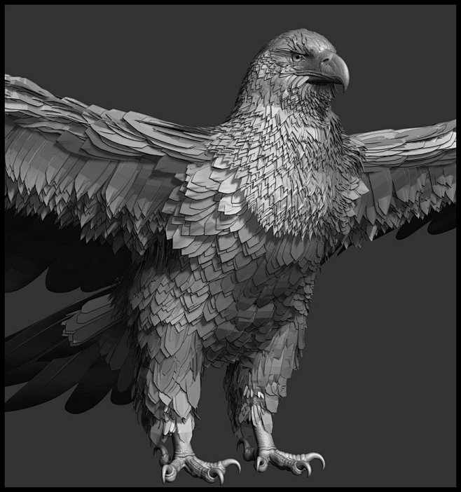 An eagle model done for a cinematic trailer