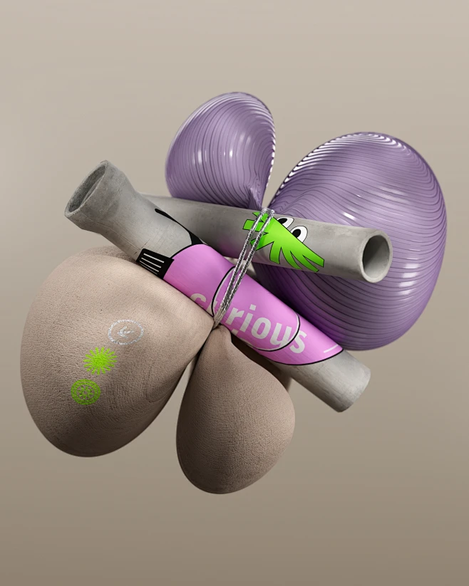 art 3D abstract stickers ILLUSTRATION Fun Digital Art artwork sketch ...