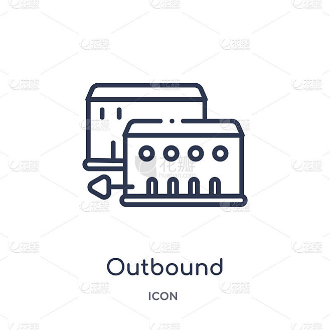 Linear outbound icon from Architecture and travel
