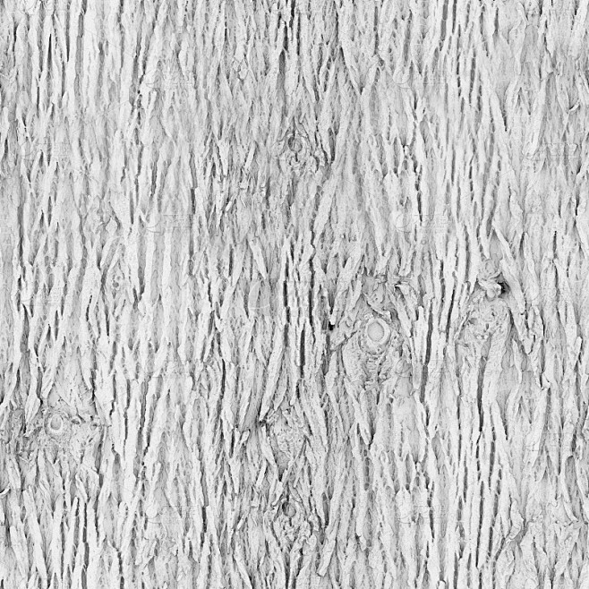 8K树皮粗糙纹理，高度贴图或不完美贴图的3d材料，黑色和白色纹理
