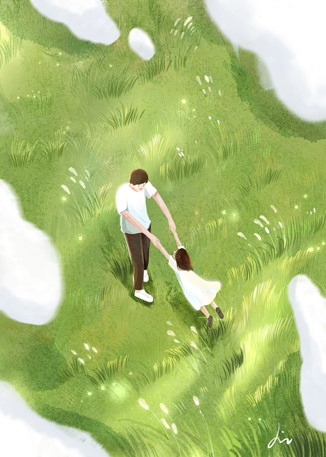 父亲节_.LIN..__插画师作品_涂鸦王国gracg.com-花瓣网