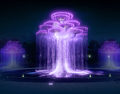 Fountain "Champagne Tree"图片_景观灯图片素材-花瓣网