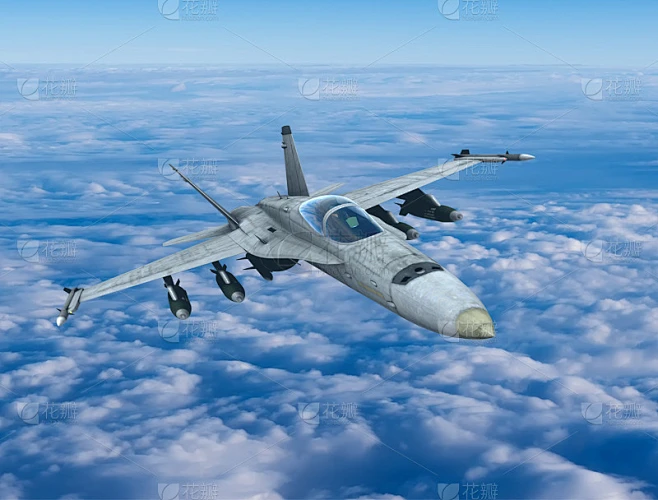 Fıghter Jet in flight素材-花瓣网