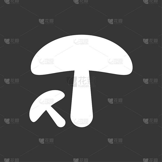 Mushroom Icon White