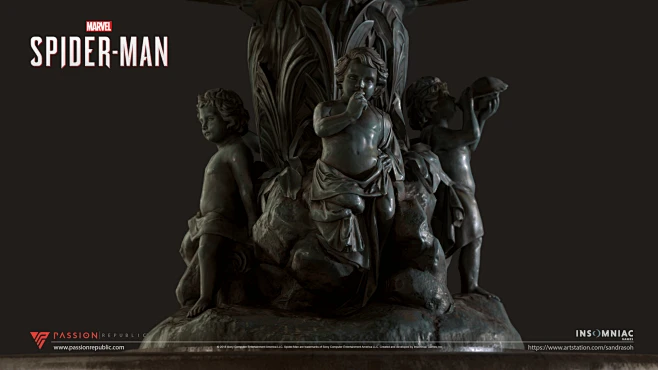 Spider-Man: Central Park Bethesda Fountain Sculpture, Sandra Soh ...