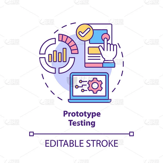 原型测试概念图标素材-花瓣网