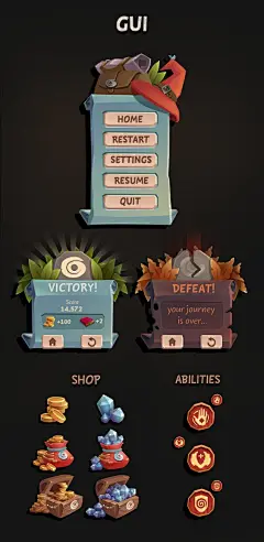 被诅咒的宝藏2，game ui，游戏界面，游戏ui，是一款卡通塔防游戏，与前作一样充满新意。被称作仅次于王国保卫战(kindom Rush)的 ...