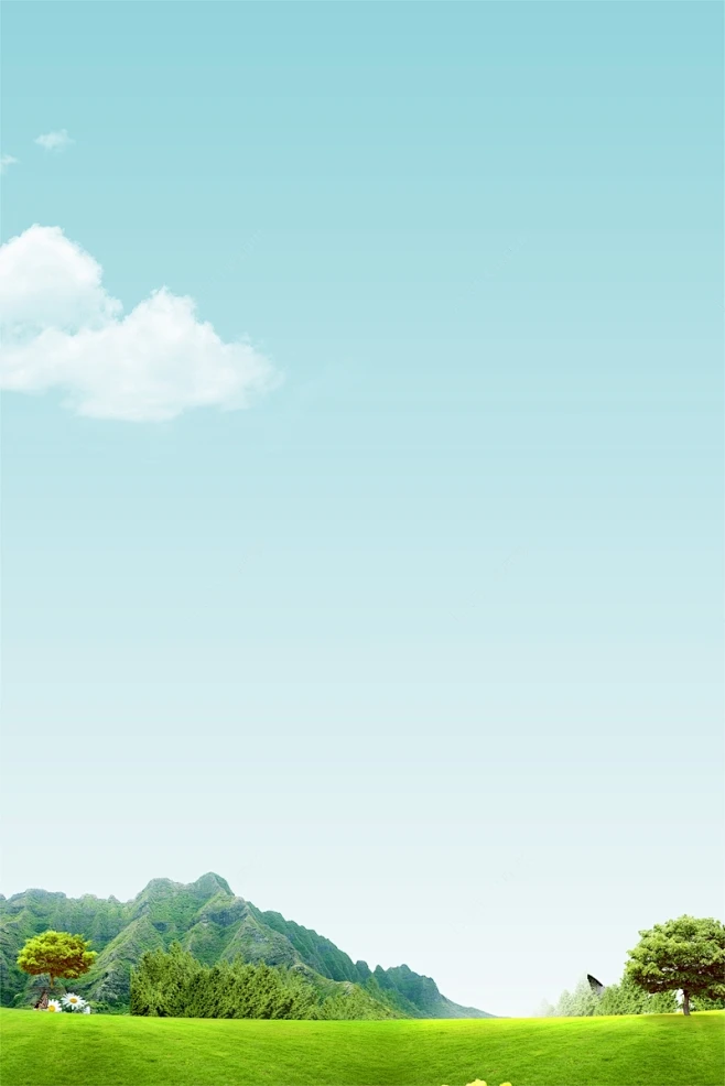 蓝色清新草地背景cdr背景图_新图网 https://ixintu.com 白云 绿草 花卉 草原 蓝天 清新 文艺 小清新 简约-花瓣网