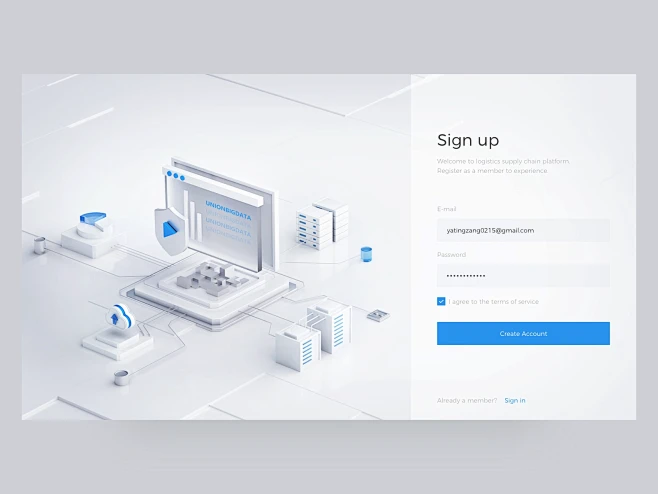 Data Demo Platform x Login Page by ZAN on Dribbble-花瓣网