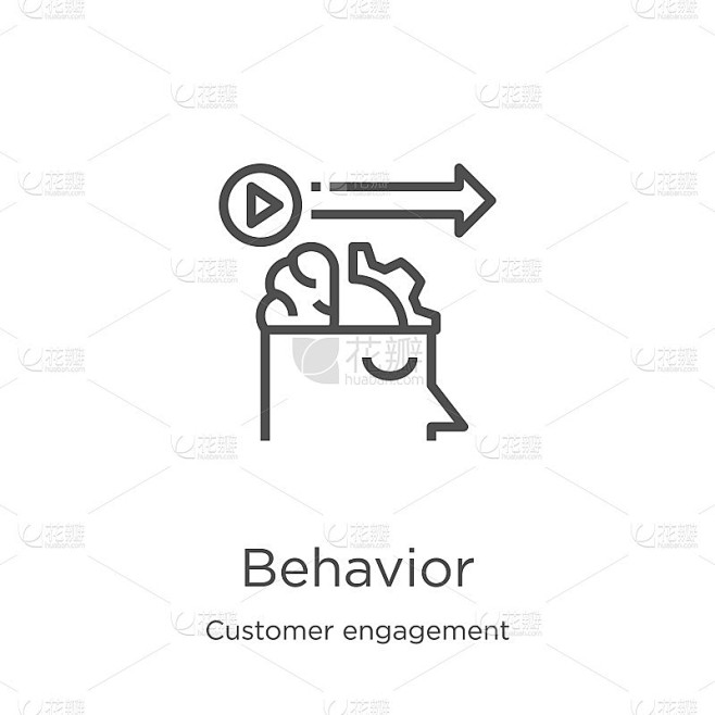 behavior icon vector from customer engagement coll