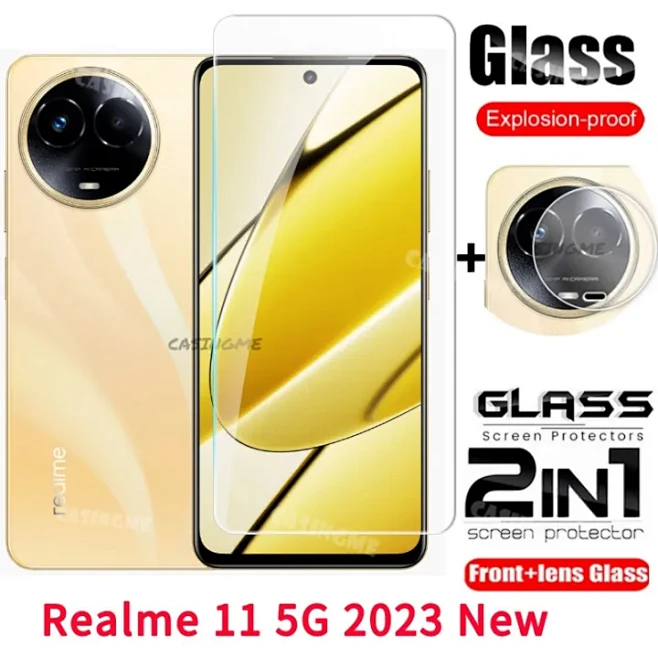 Realme 11 5G 11x 2023 Full Cover Tempered Glass Flim Front Film Back ...