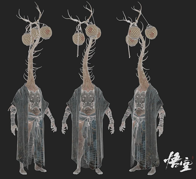 wukong Character Modeling-花瓣网