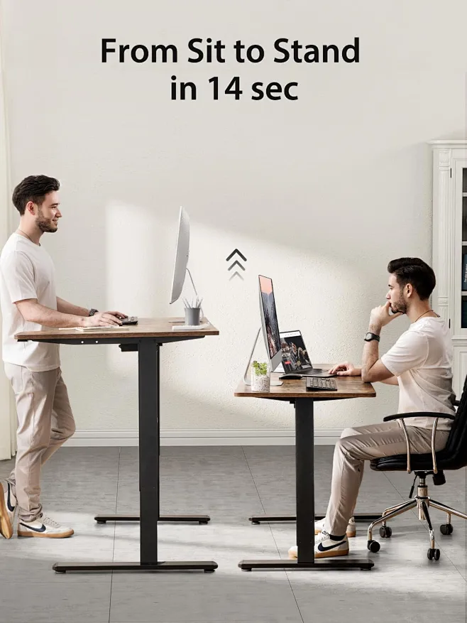 Amazon.com: Marsail L Shaped Electric Standing Desk, 55x34 Inch ...
