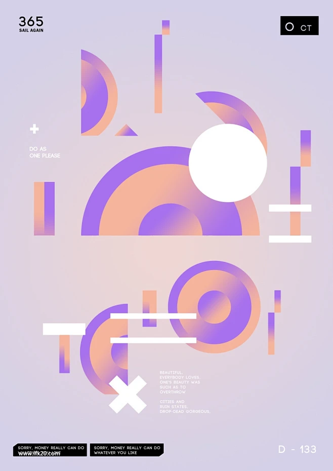 时尚流行元素潮流语言彩色几何图形渐变海报-花瓣网