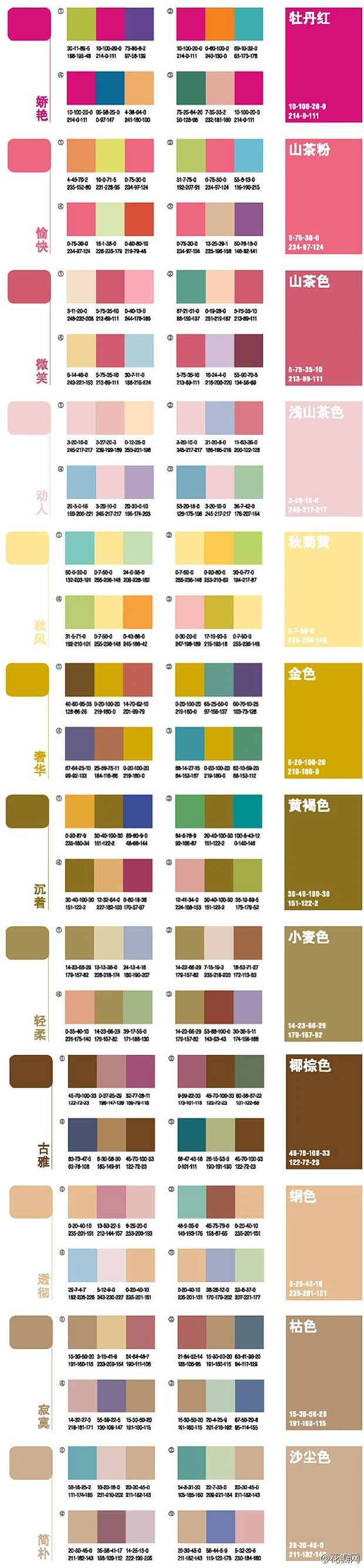 配色方案-花瓣网