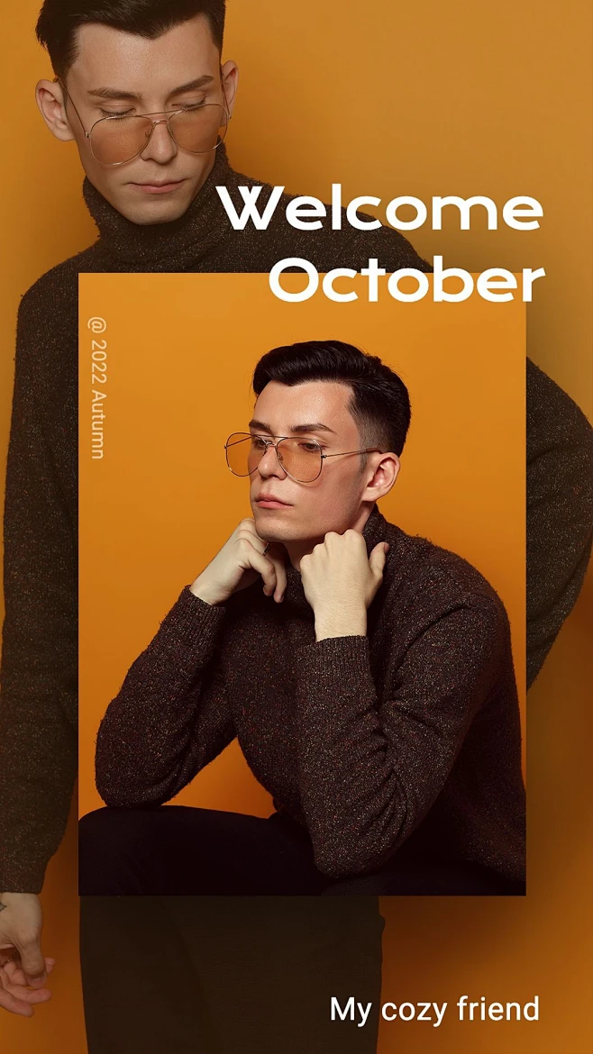 Fashion Sweater Man October Seasonal Greetings Instagram Story素材-花瓣网