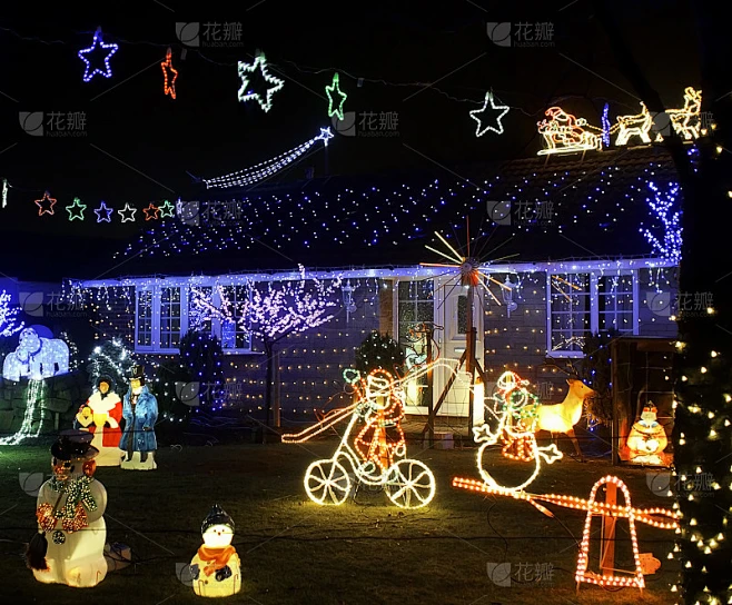 圣诞灯显示素材-花瓣网