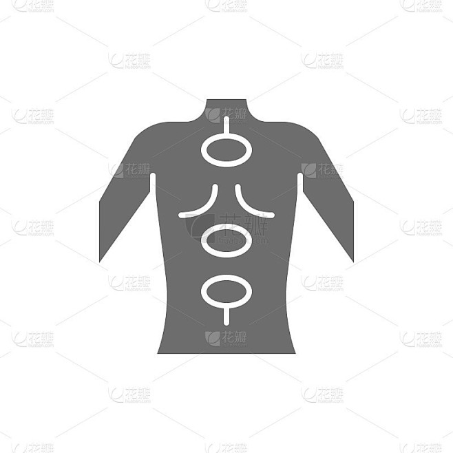 Vector Hot Stone Massage Therapy Grey Icon 