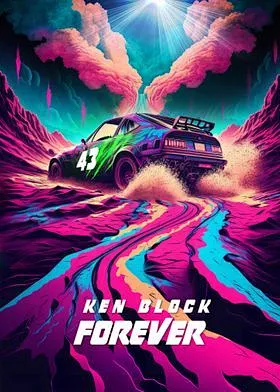 Metal Poster Displate "Ken Block Forever"-花瓣网