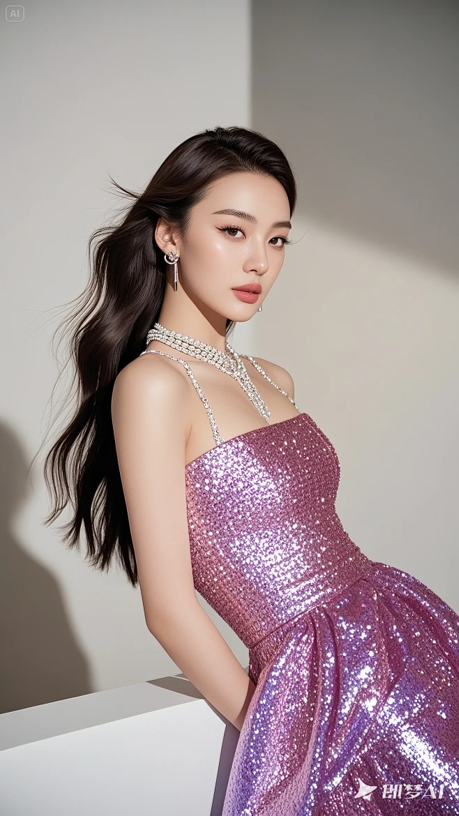 jimeng-2025-06-11-889-医美高级模特，明星代言人，全身模特，锁骨高光，自然幼态五官，高级幼态脸，苹果肌高光处理，皮肤水光 ...