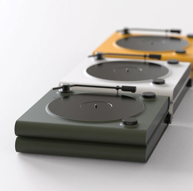 mid century turntables product design product design modeling Render 3д-花瓣网