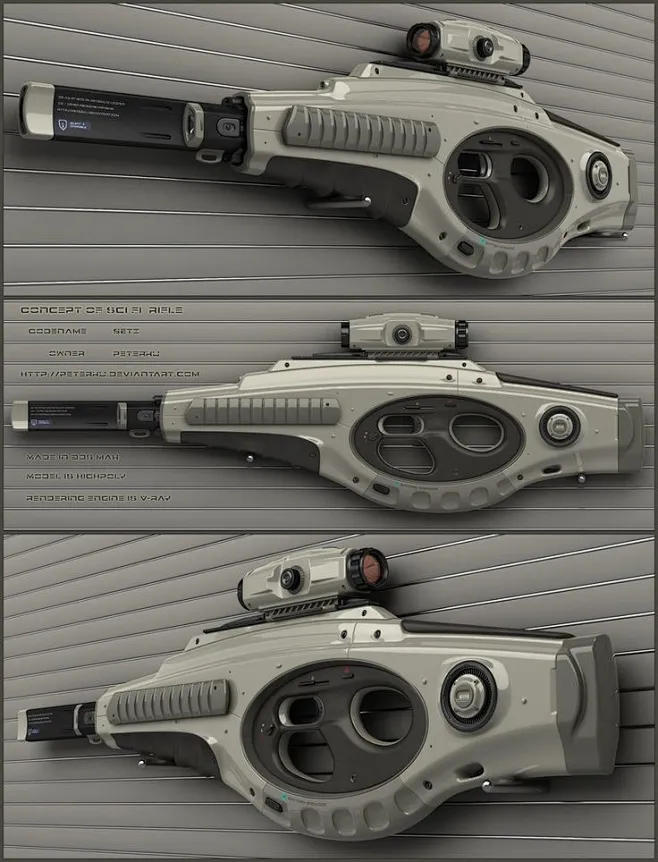 Sci-fi weapon: SETI concept rifle-main by peterku on deviantART-花瓣网