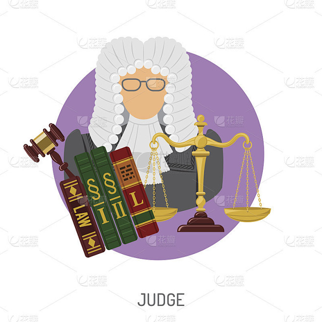 带着天平和木槌的Icon法官