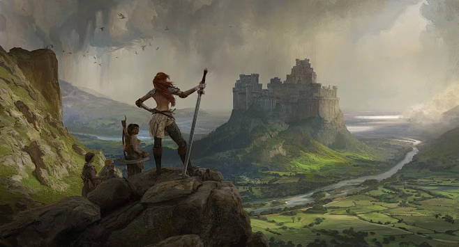 草原场景原画草地场景来自cgbook.cn (997)图片_原画图片素材-花瓣网