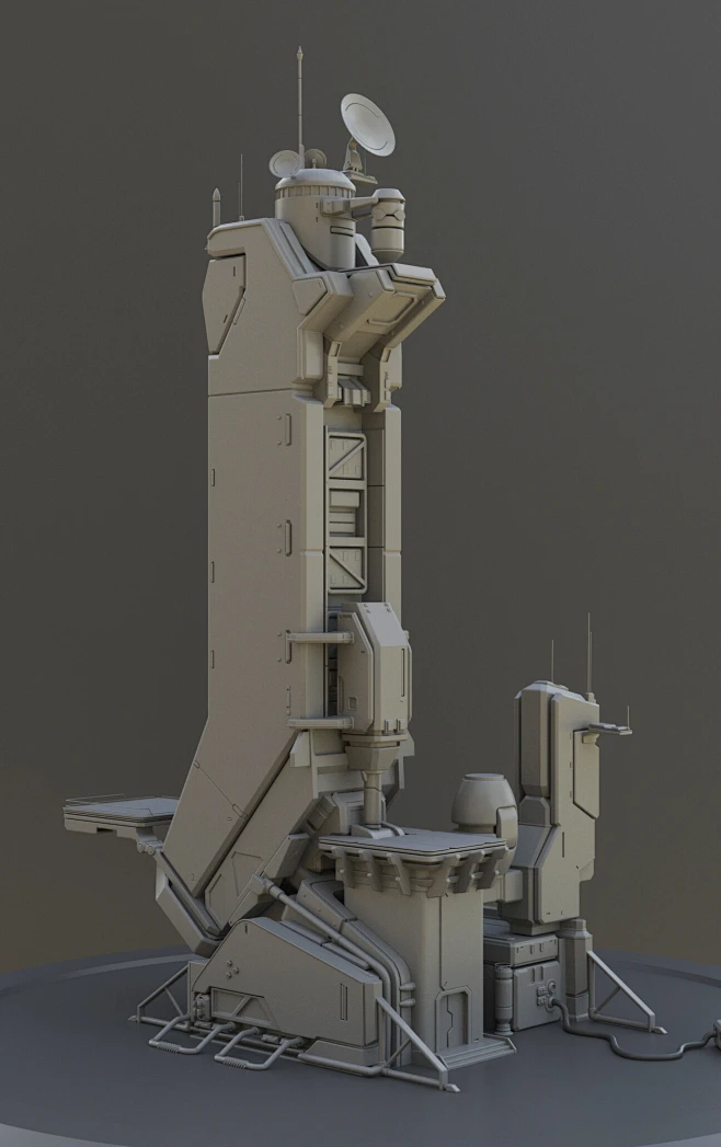 Sci Fi Building, Stefanos Vyrinis : Personal modelling practice Concept ...