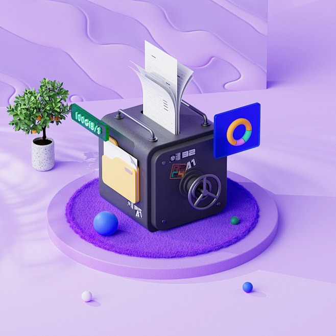 3D c4d design Octane Render