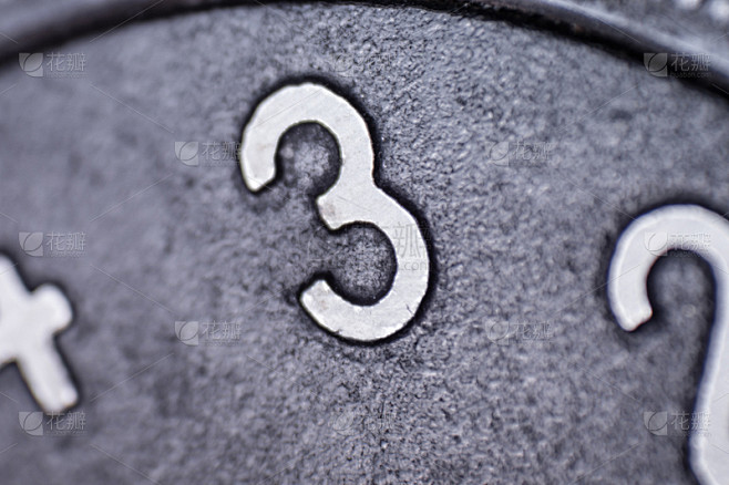 数字3,水平画幅,电话机,数字,金属质感,无人,字体,古老的,金属,摄影