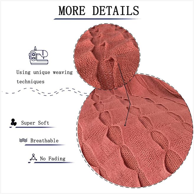 DISSA Knit Blanket Woven Blanket Throws for Sofa Throws for Couch ...