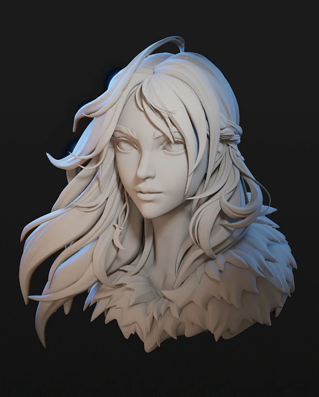 Girl Sculpt Practice , Liem Nguyen : Zbrush sculpt practice. Rendered in blender. Concept by ...