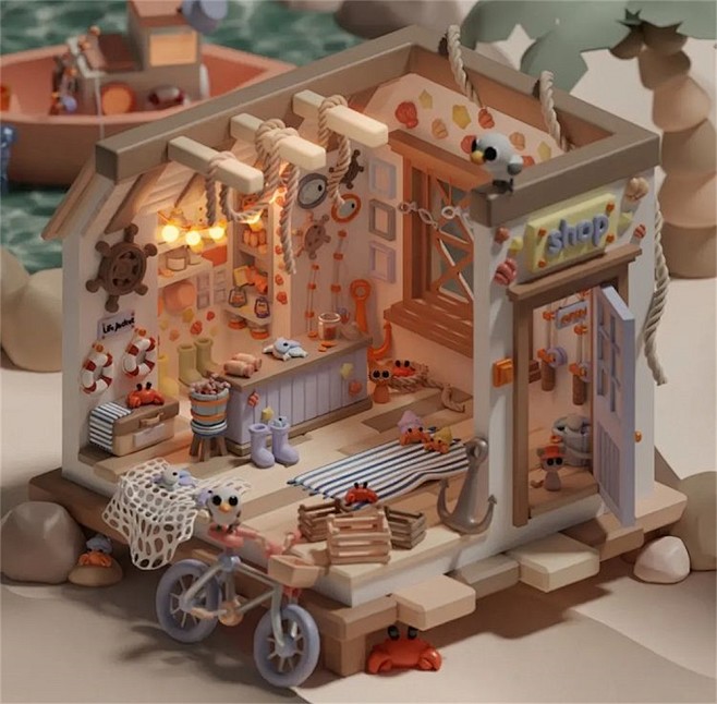 Blender 制作2.5D 等距插画灵感！