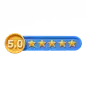 Circle Five Star 3D Icon-花瓣网