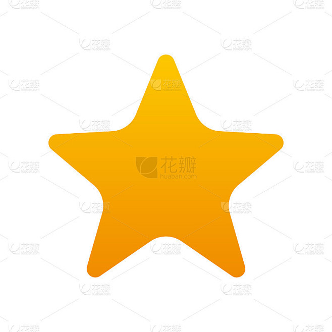 Gold star simple icon. Vector