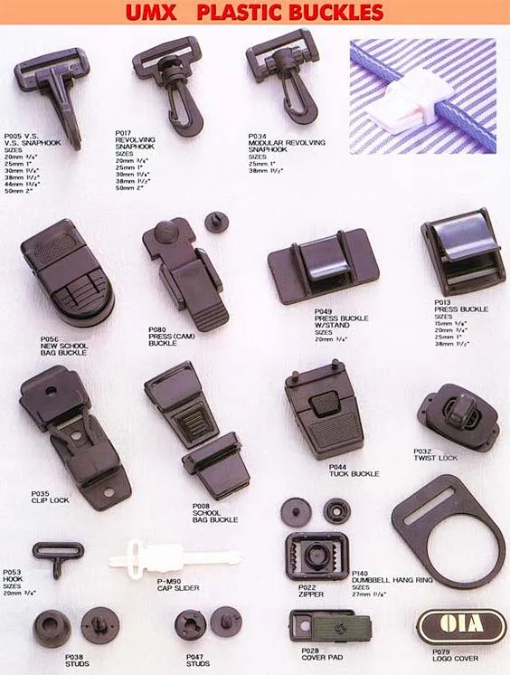Plastic buckle Series 3: Plastic Buckles, Snap Hooks, Hooks, Bag ...