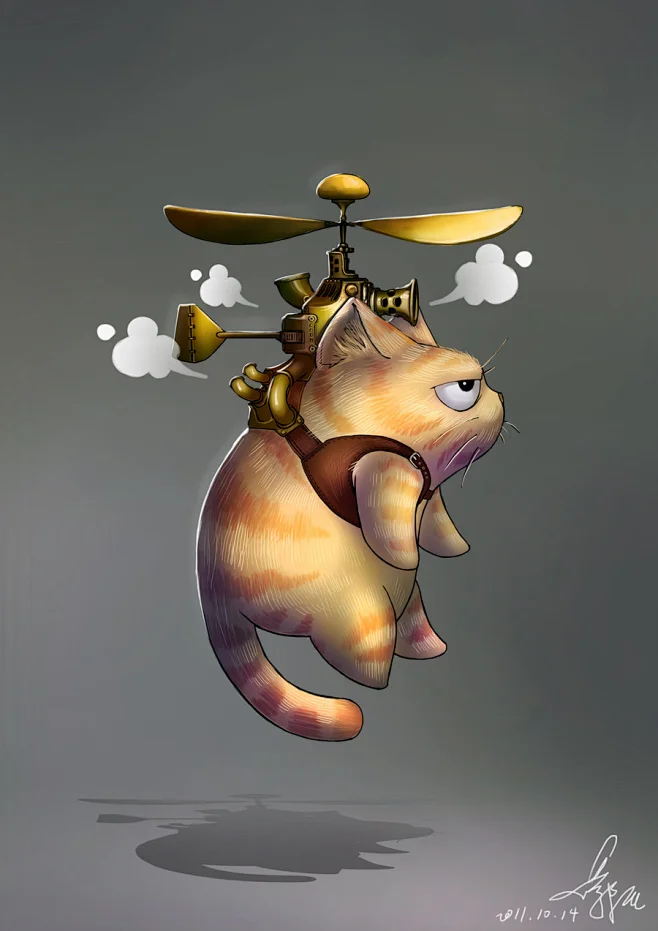 Fly cat by ~joinjump on deviantART-花瓣网