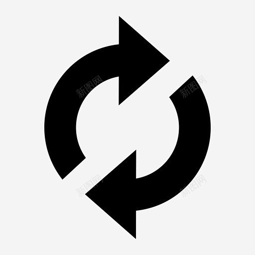刷新旋转返回图标 顺时针旋转 icon 标识 标志 UI图标 设计图片 免费下载 页面网页 平面电商 创意素材