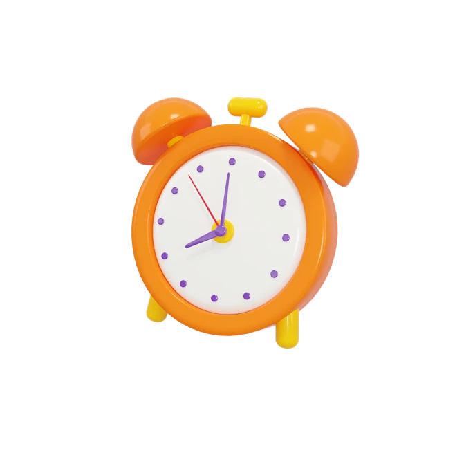 clock orange-花瓣网