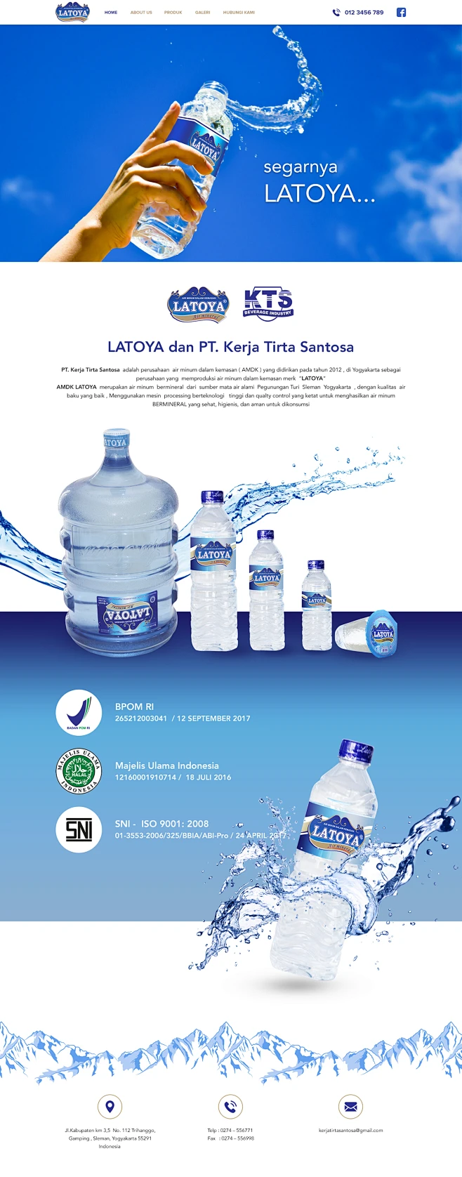 Latoya Mineral Water Website Design and Development : Latoya Mineral Water Website Design and ...